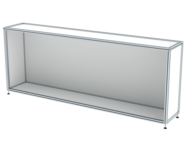 lean factory corner - tavolo a 2060x818x360mm - tamponamento superiore ...